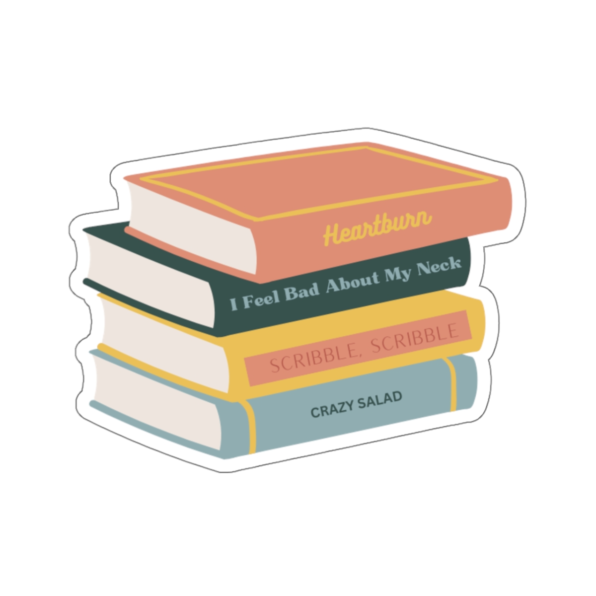 Nora Ephron Stack of Books Sticker | Girl Rule Book
